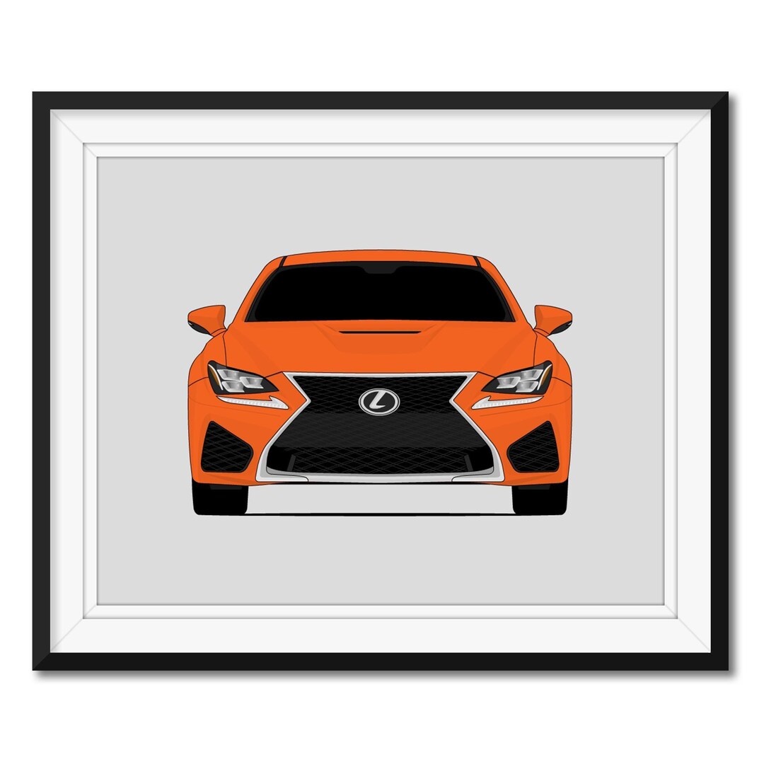 Lexus RC F (2015-2019) Car Poster Print Wall Art Decor CX1 (unframed ...
