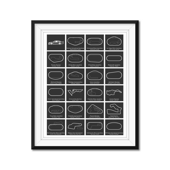 NASCAR Inspired Cup Series Race Track Circuit 2021 Car Poster | Etsy