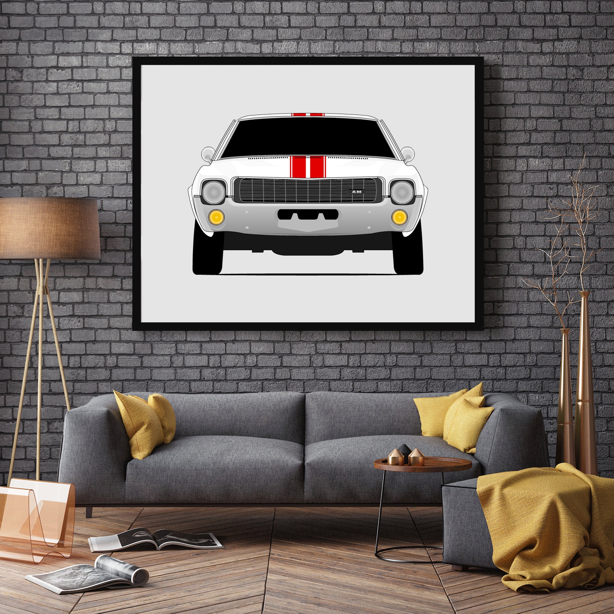 AMC AMX 1968-1969 Inspired Car Poster Print Wall Art Decor - Etsy