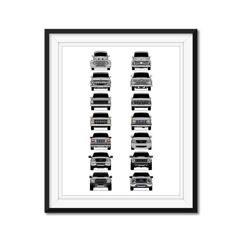 Ford F-150 Raptor Generations Inspired Car Poster Print Wall | Etsy