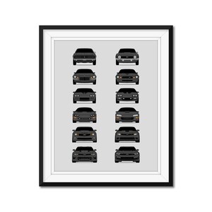 Chevy Camaro Generations (1967-present) Inspired Car Poster Print Wall ...