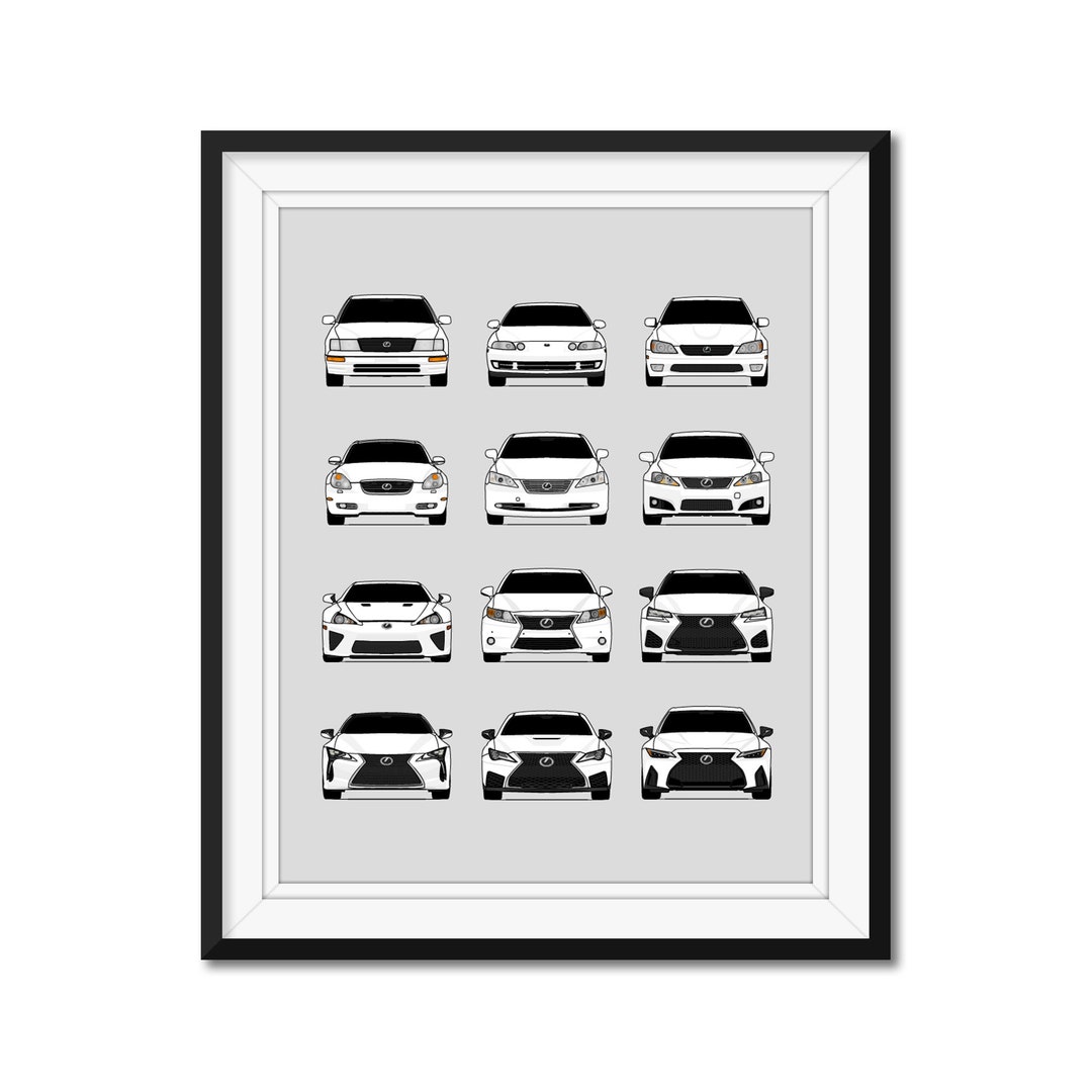 Customizable Version: Lexus History Evolution Inspired Car Poster Print ...