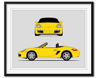 Porsche 987 Boxster Wall Art - Etsy