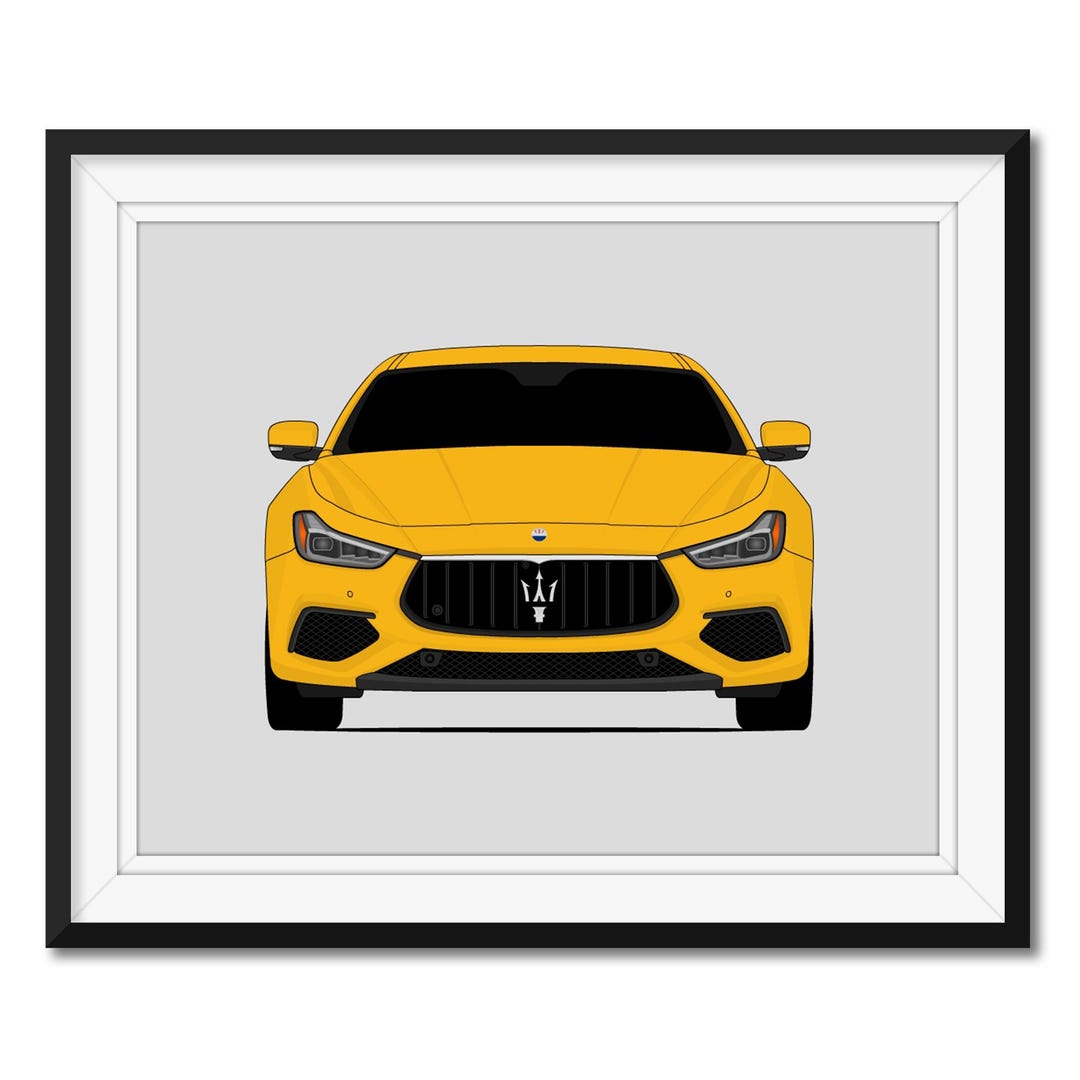 Maserati Ghibli (2019-present) Inspired Poster Print Wall Art Decor CX1 ...