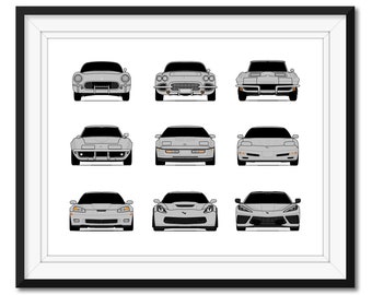 Corvette Evolution Poster - Etsy