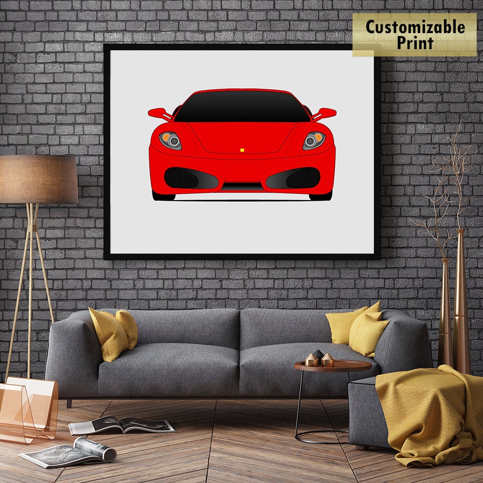 Ferrari F430 2005-2009 Inspired Car Poster Print Wall Art | Etsy