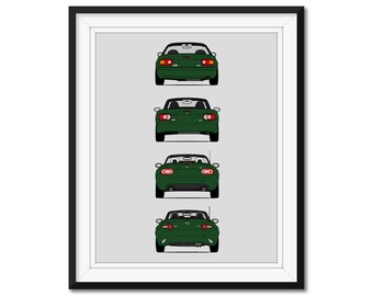 Miata Generations Poster - Etsy