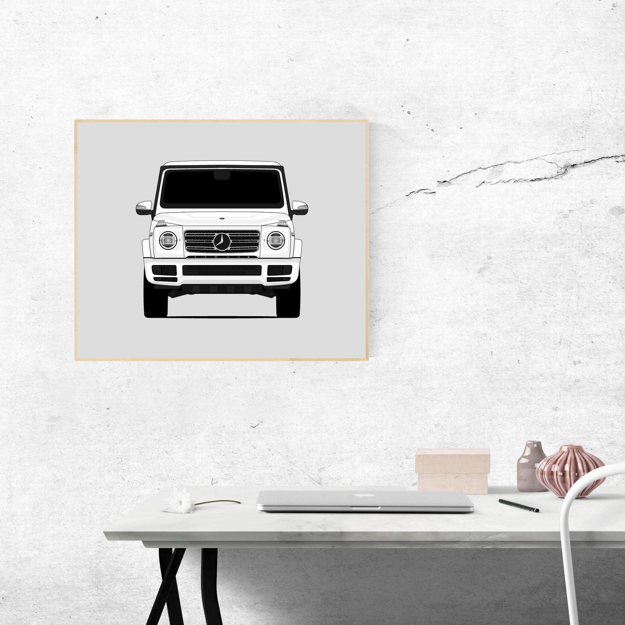 Mercedes-benz G-class W463 (2018-present) Car Poster Print Wall Art ...