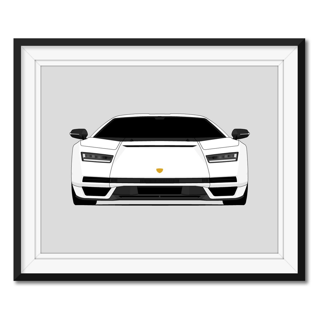 Lamborghini Countach LPI 800-4 2022 Inspired Poster Print Wall Art ...
