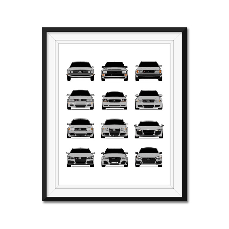 Audi Generations Inspired Poster Print Art History Evolution - Etsy