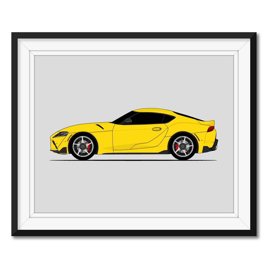 Toyota Supra (2020-present) A90 J29/DB MK5 (side Profile) Inspired Car ...