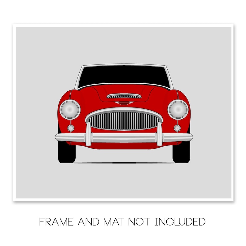 Austin Healey 3000 MK2 (1962-1963) Poster Print Wall Art Decor CX1 ...