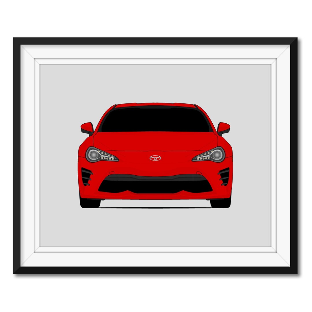 Toyota 86 (2017-2021) (scion FR-S) Inspired Poster Print Wall Art Decor ...