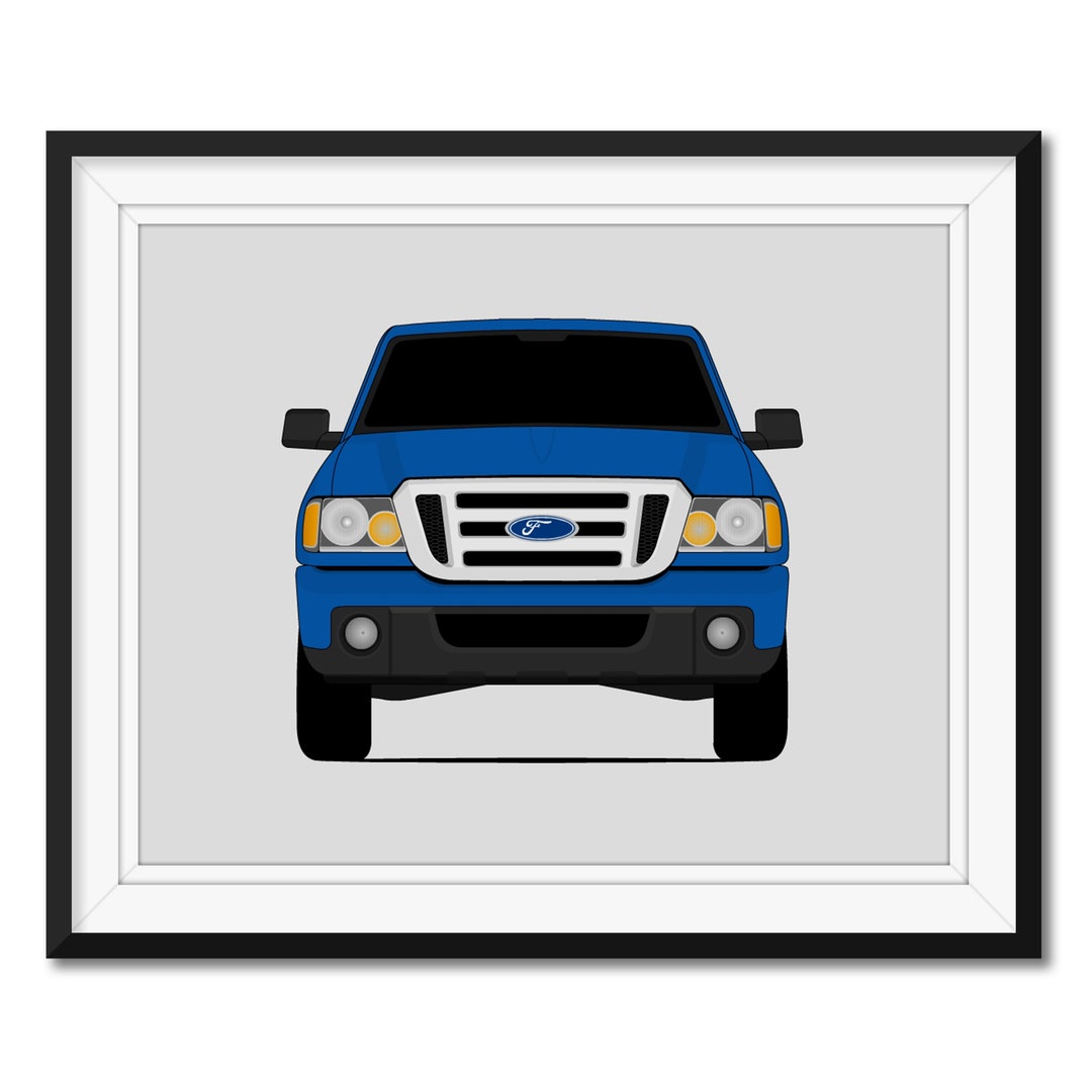 Ford Ranger (2006-2011) 3rd Generation Inspired Car Poster Print Wall ...