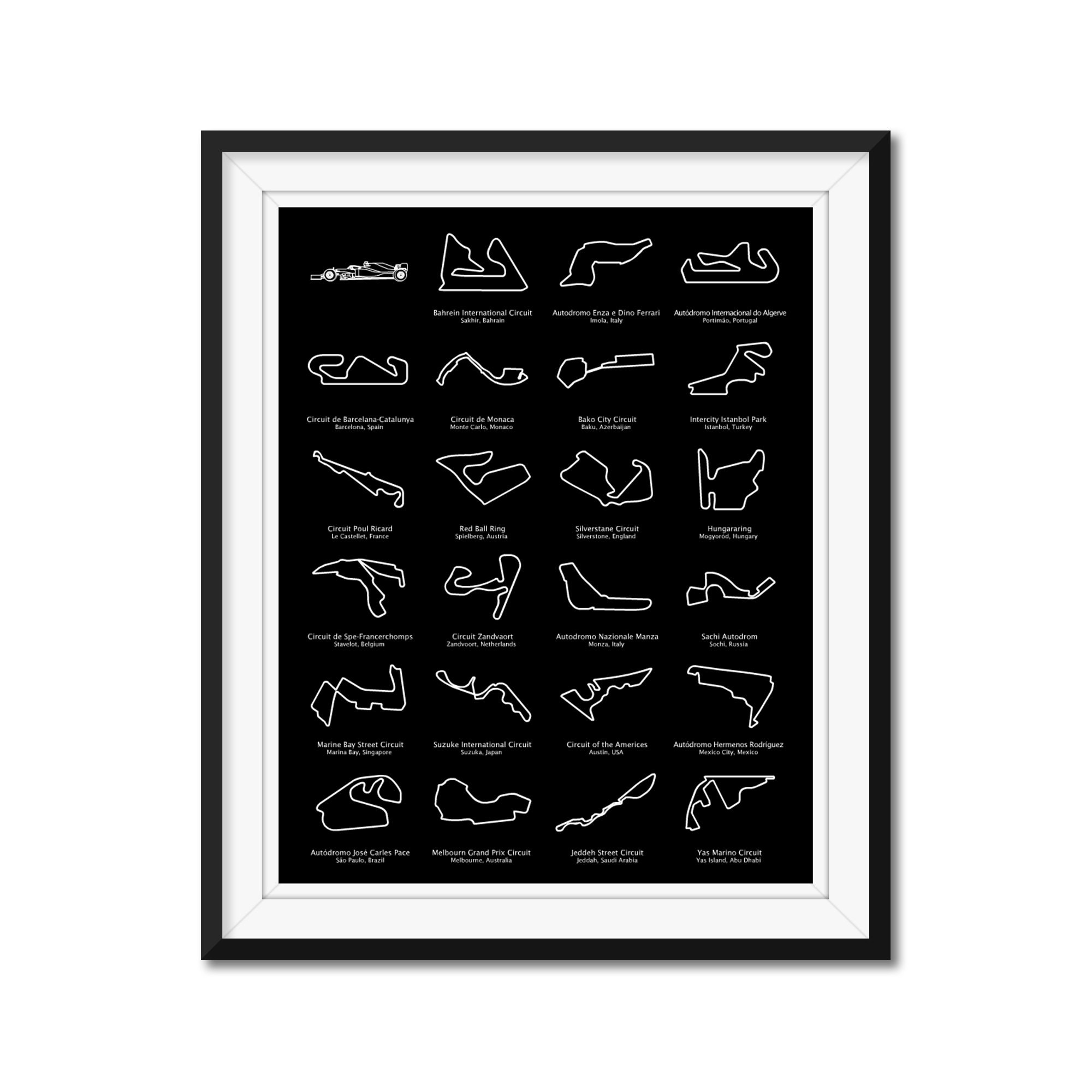 Formula 1 Inspired Race Track F1 Circuit 2021 Car Poster Print | Etsy ...