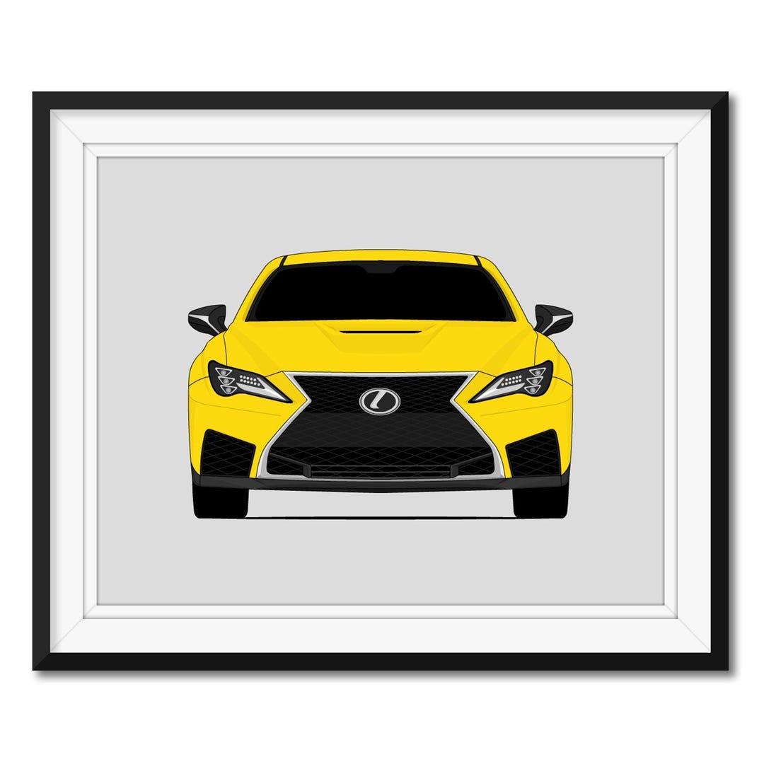 Lexus RC-F (2020-pre) Facelift Car Poster Print Wall Art Decor CX1 ...