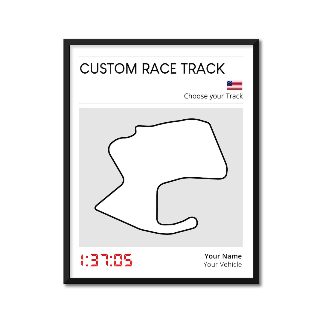 Personalizable Race Track Poster Customizable Track Day - Etsy
