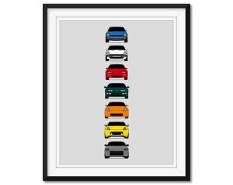 Datsun 240Z 260Z 280Z Generations (nissan Fairlady Z) Poster Print Wall ...