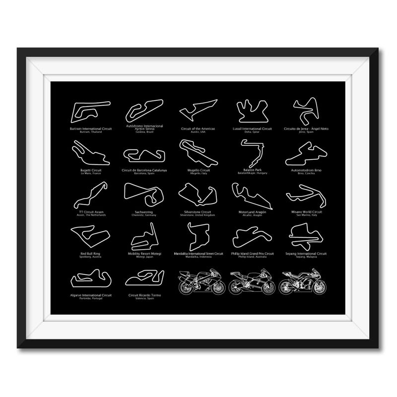 Motogp Tracks Poster - Etsy