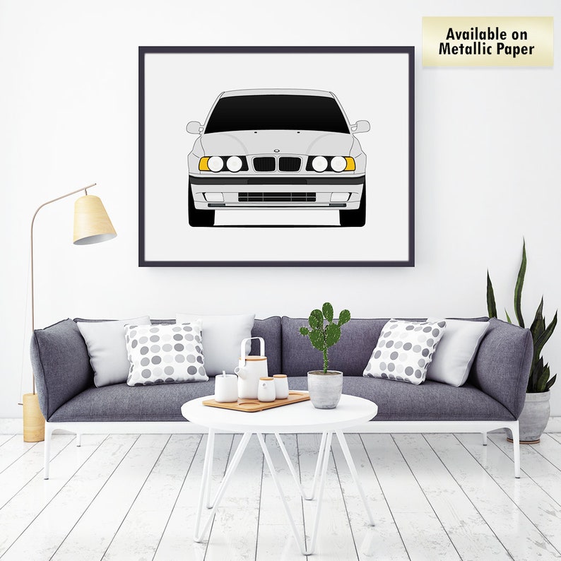 BMW M5 E34 1988-1995 Inspired Car Poster Print Wall Art - Etsy