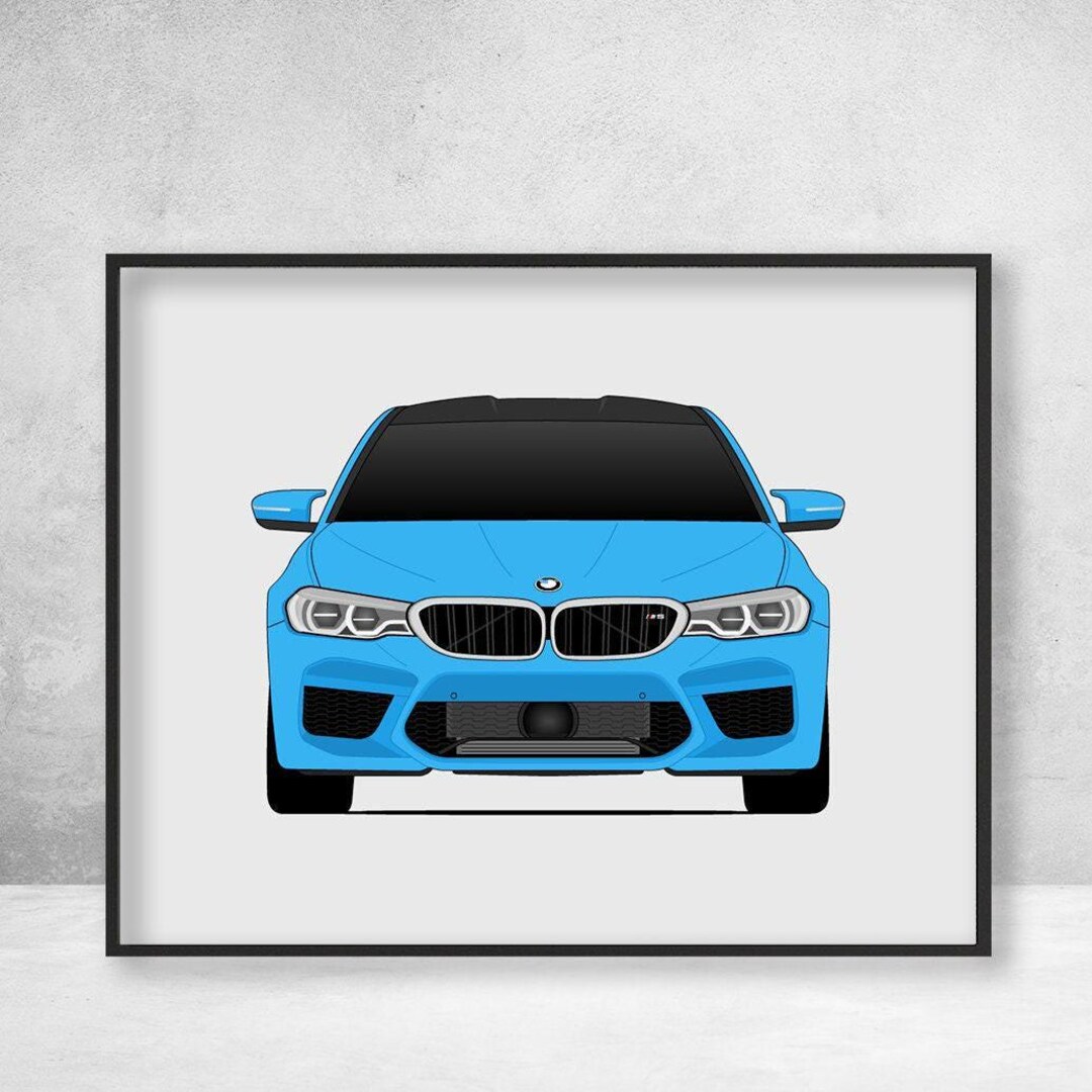 BMW M5 F90 (2017-2020) Car Poster Print Wall Art Decor BMW M Power CX1 ...