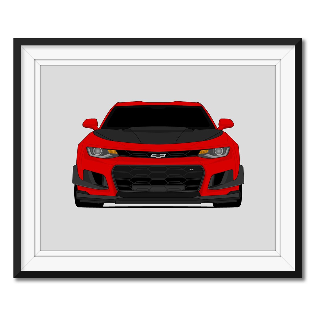 Chevy Camaro ZL1 1LE (2017-2019) 6th Generation Inspired Car Poster ...