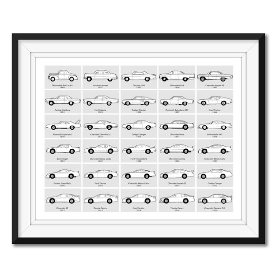 NASCAR Generations Inspired Race Car Poster Print Wall Art - Etsy