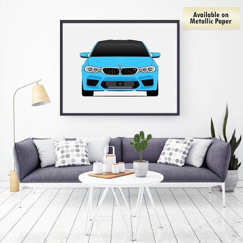 BMW M5 F90 (2017-2020) Car Poster Print Wall Art Decor BMW M Power CX1 ...