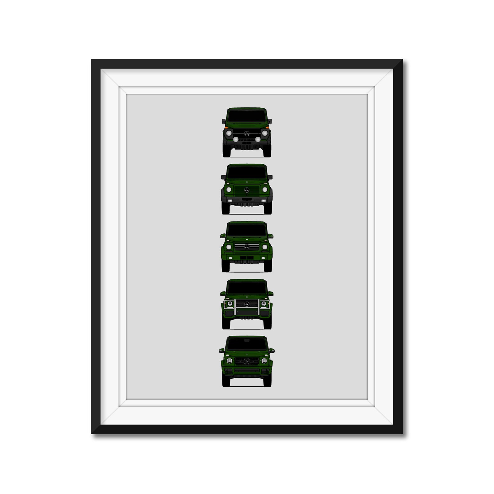 Mercedes-benz G-class Generations Inspired Car Poster Print | Etsy