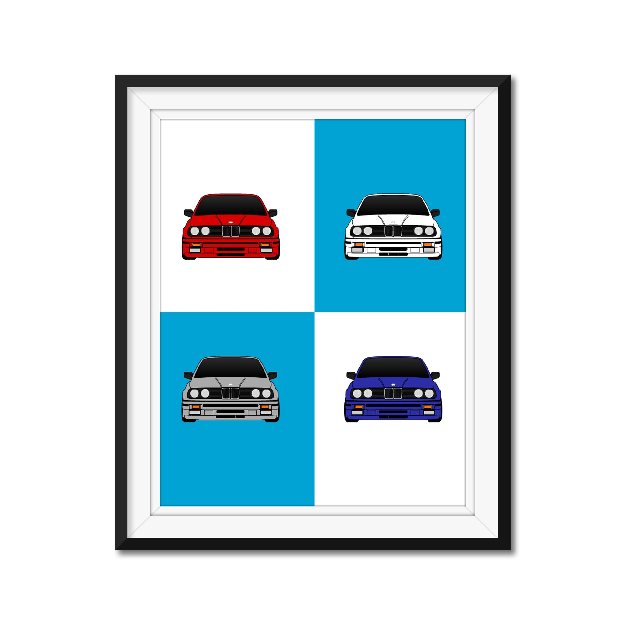 BMW M3 E30 on BMW Logo Inspired Car Poster Print 3 Series | Etsy