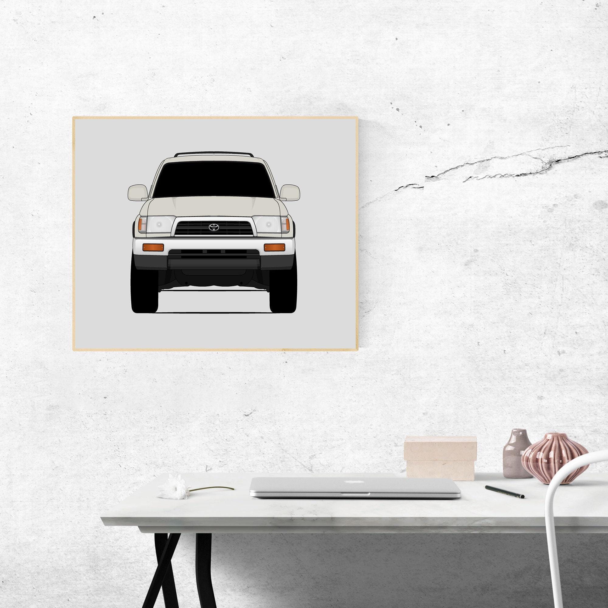Toyota 4runner (1996-2002) N180 3rd GEN Poster Print Wall Art Decor CX1 ...