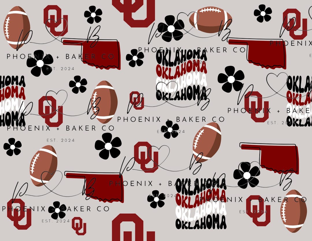 OU Football Seamless - Etsy
