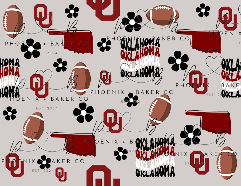 OU Football Seamless - Etsy