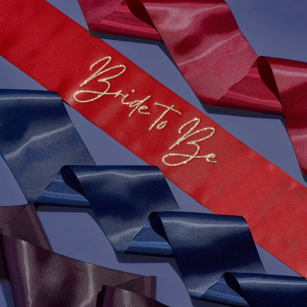 Red Bridal Sash - Etsy