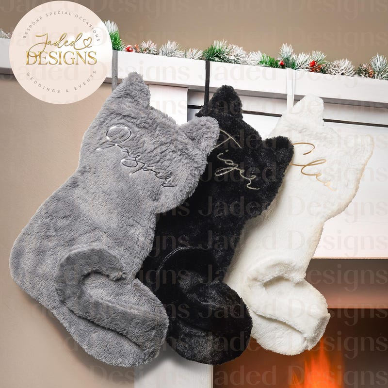 Black and Gray Stocking - Etsy UK