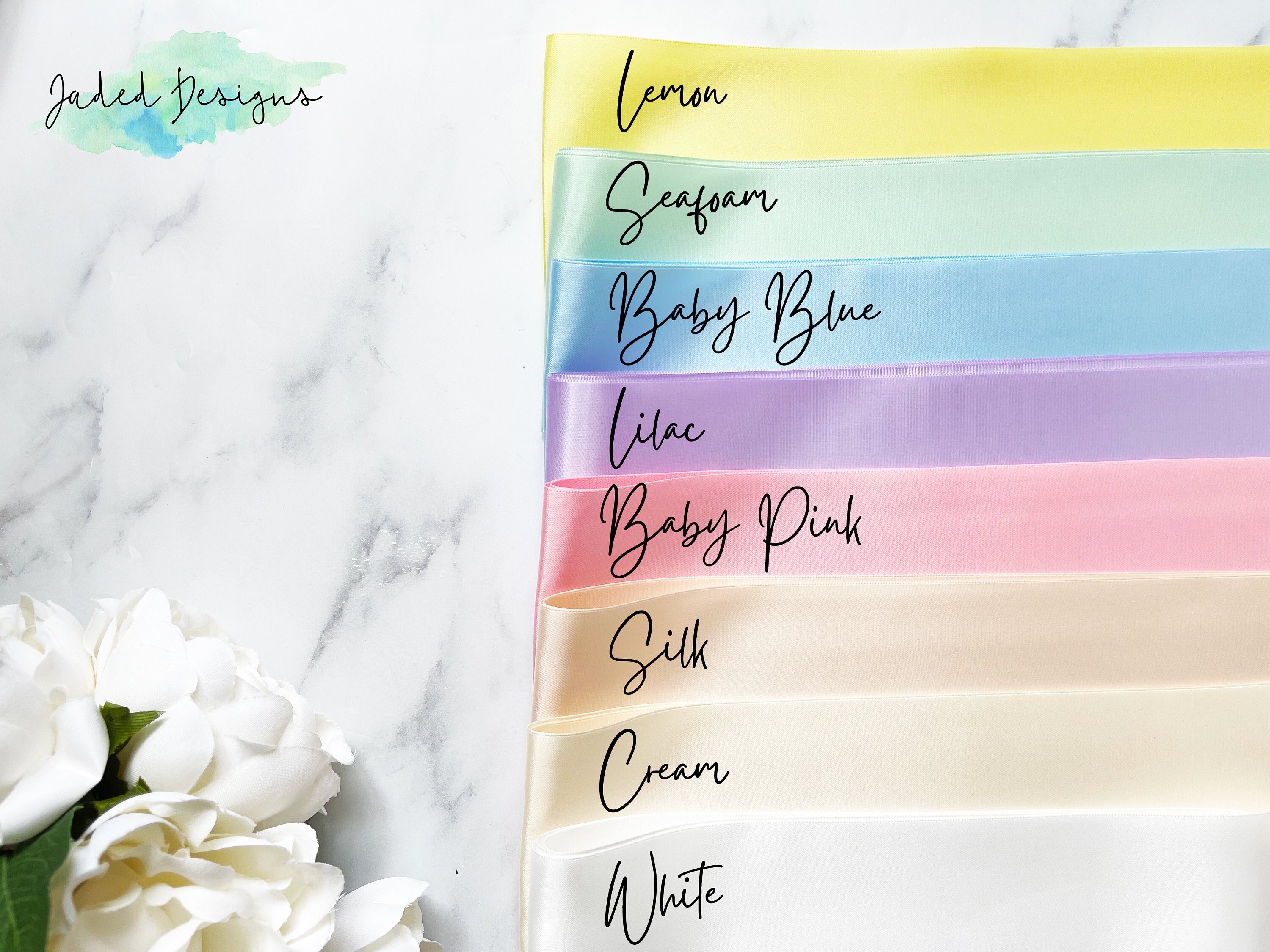 The Pastel Personalised Sash Collection Yellow Blue Green | Etsy UK