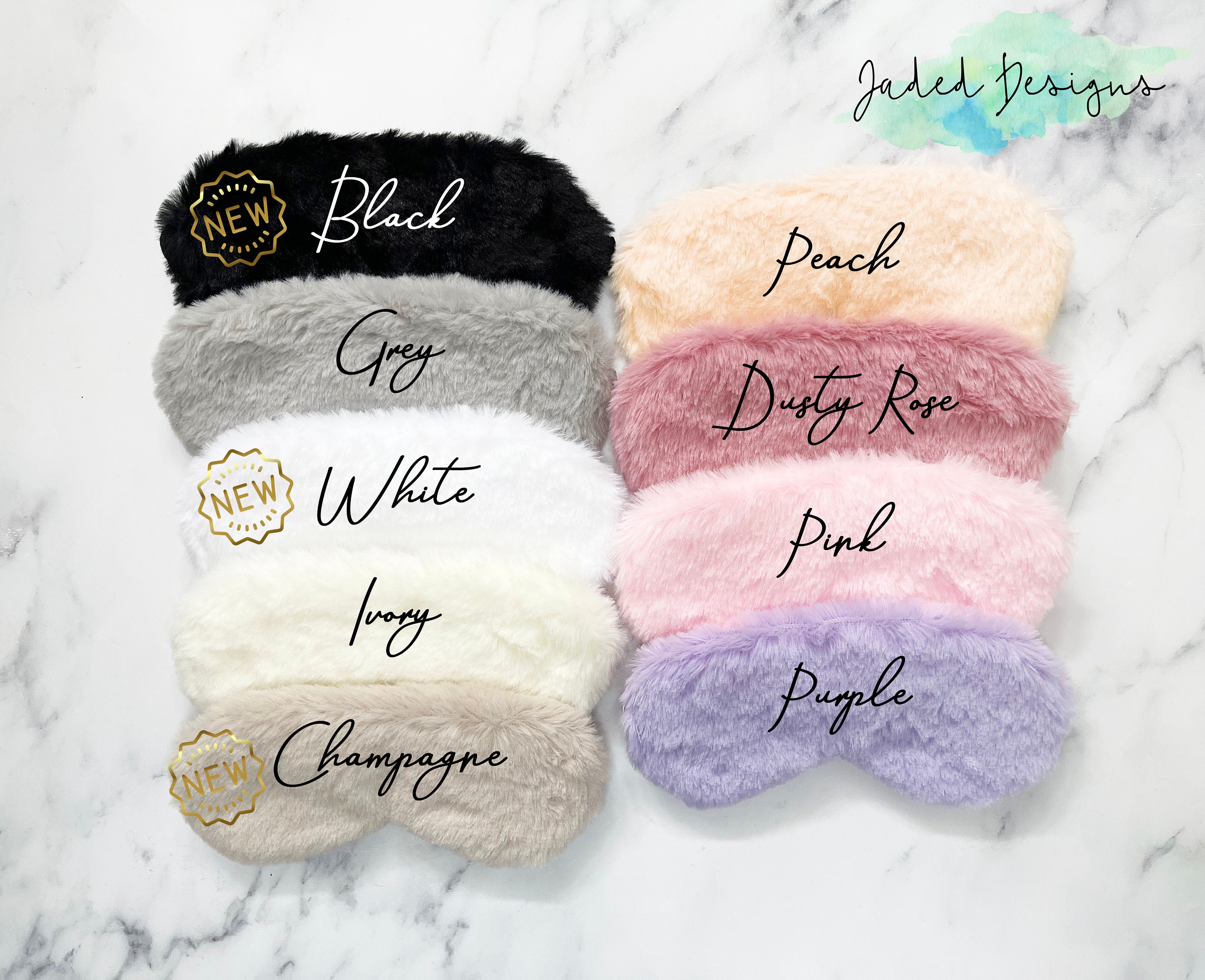 Personalised Fluffy Sleeping Eye Glitter Face Mask with Name | Etsy