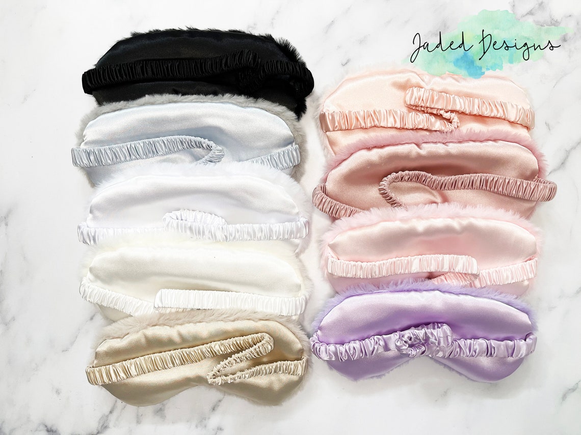 Personalised Fluffy Sleeping Eye Glitter Face Mask with Name | Etsy