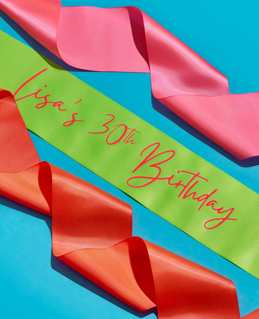 The Neon Bright Personalised Sash Collection - 80s Weekend Retro ...