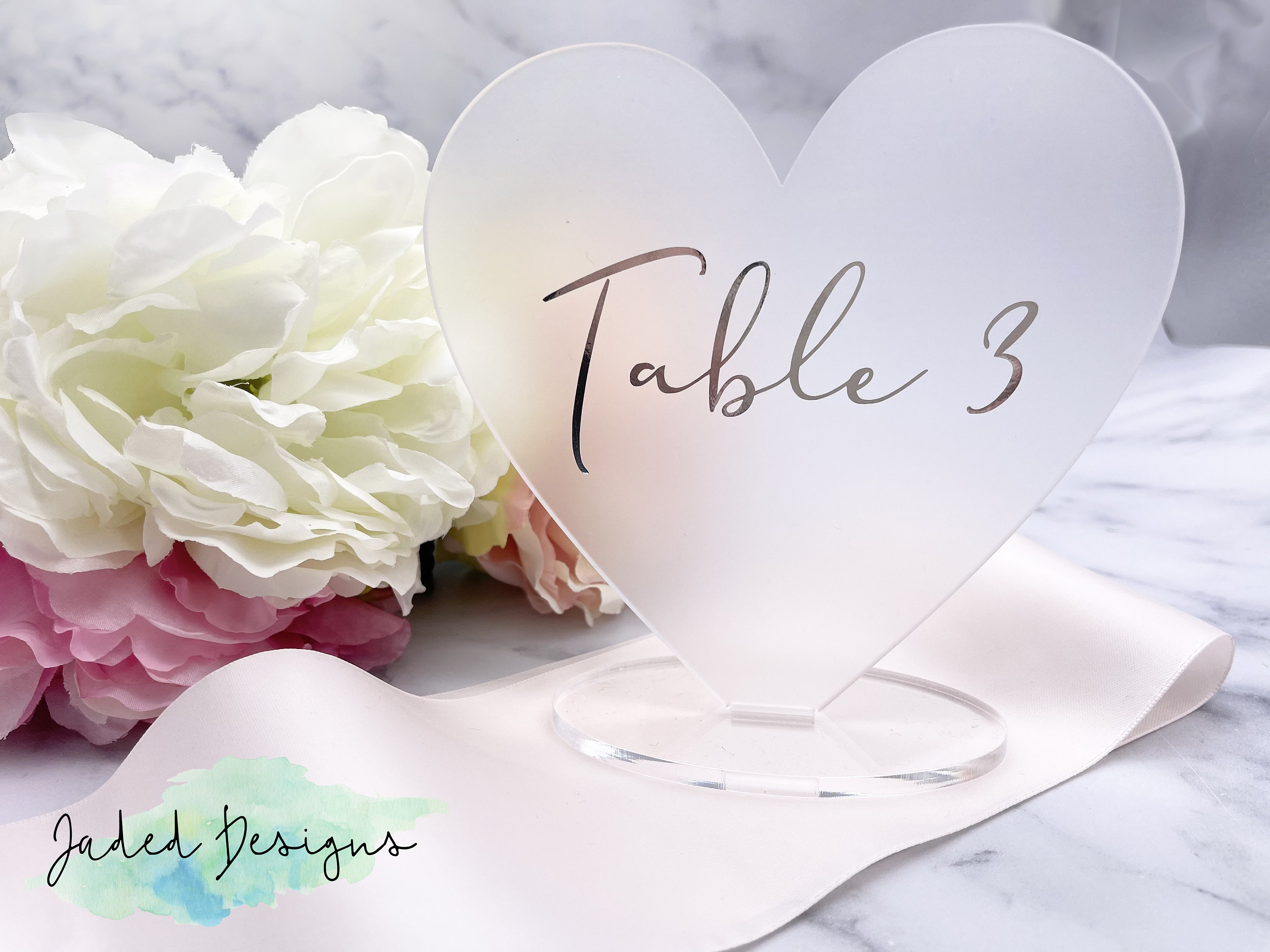 Acrylic Heart Table Numbers for Wedding Table Numbers Bridal | Etsy
