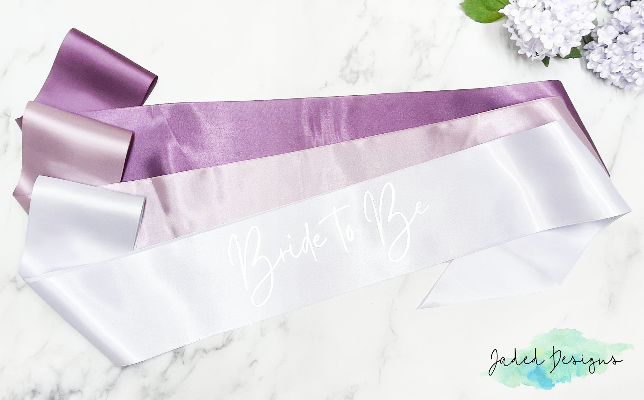 The Purple Personalised Sash Collection Lilac Lavender | Etsy