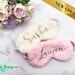 Personalised Fluffy Sleeping Eye Glitter Face Mask with Name | Etsy
