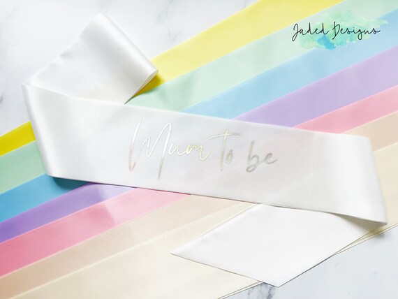 The Pastel Personalised Sash Collection Yellow Blue Green | Etsy UK
