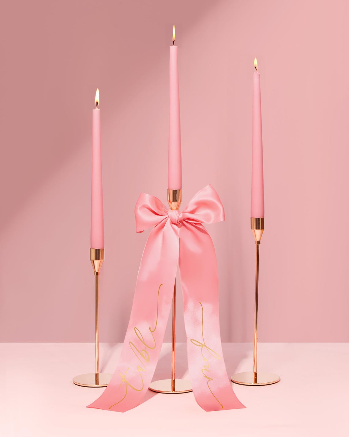 Luxe Satin Ribbon Bow Table Numbers - Italic Font Option - Etsy