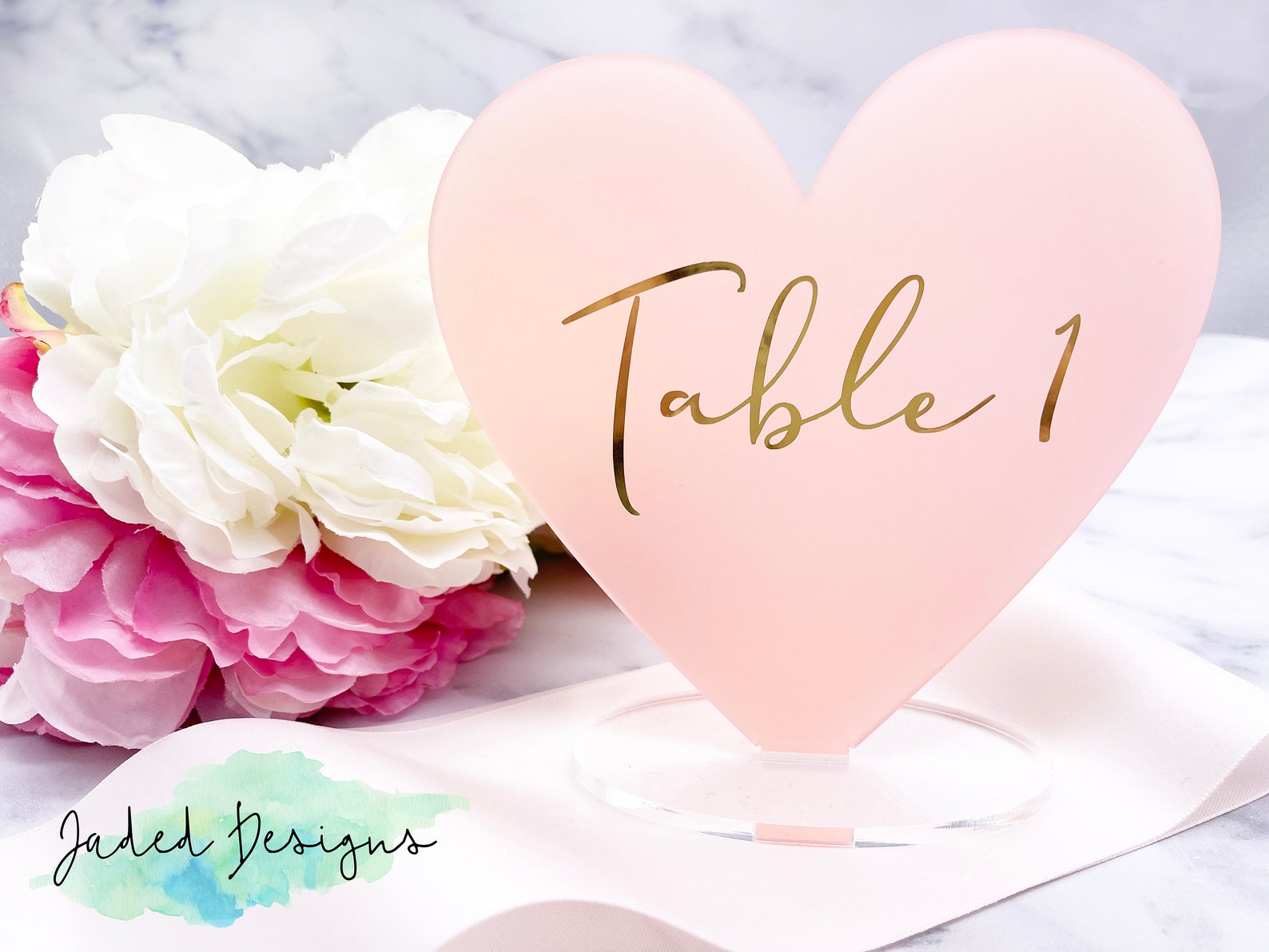 Acrylic Heart Table Numbers for Wedding Table Numbers Bridal | Etsy