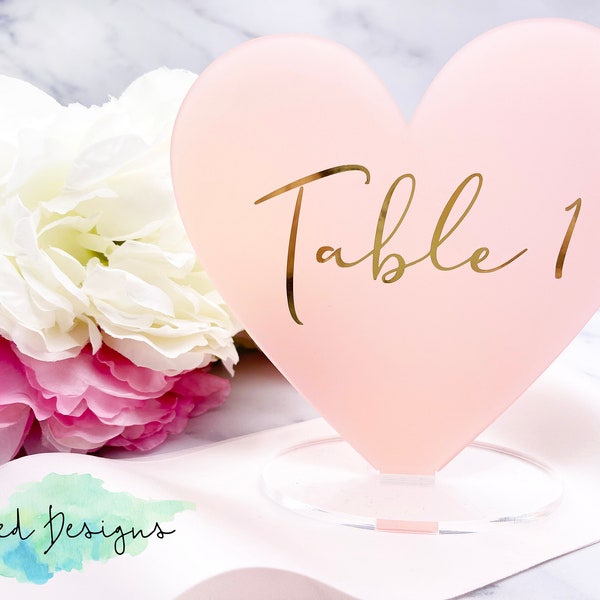 Rose Gold Acrylic Table Numbers - Etsy