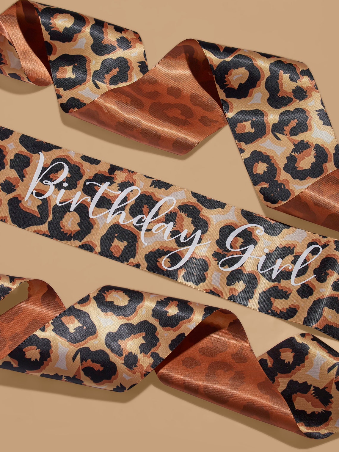 Leopard Print Personalised Print Sash - Neutral Baby Shower Bridal ...