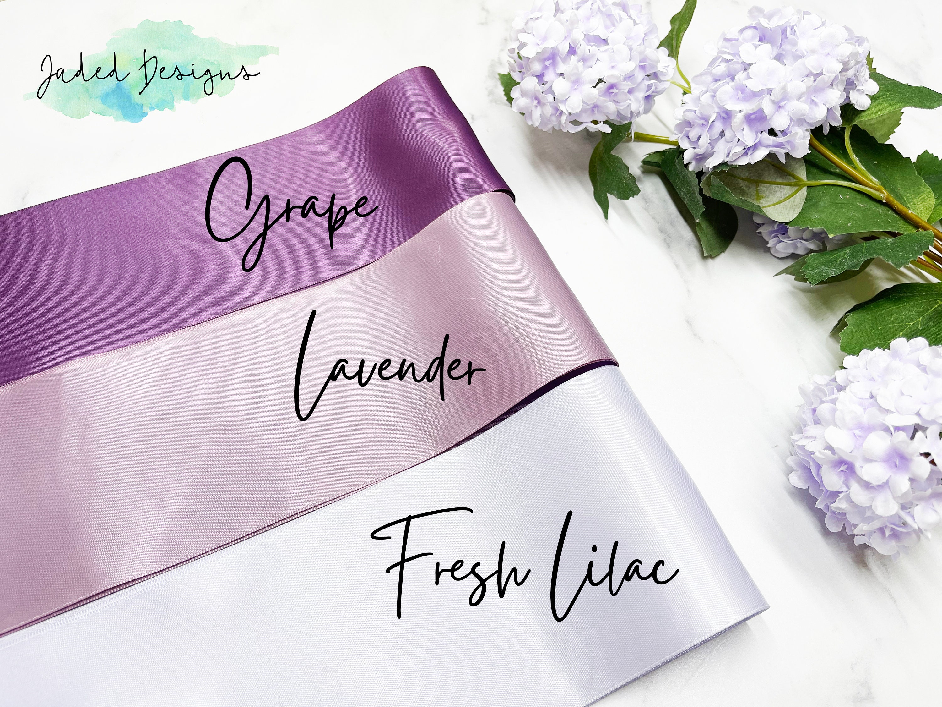 The Purple Personalised Sash Collection - Lilac Lavender Amethyst ...