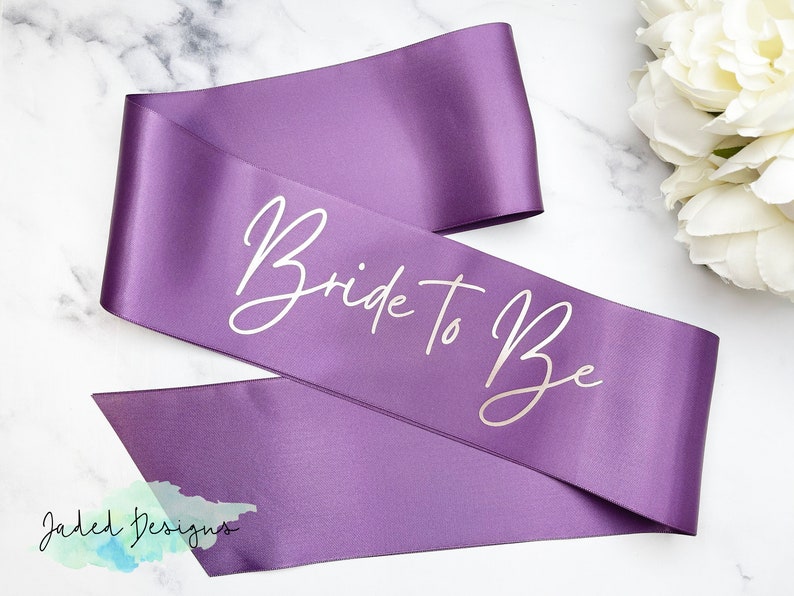 The Purple Personalised Sash Collection - Lilac Lavender Amethyst ...