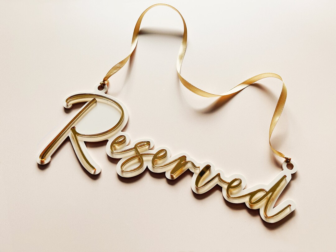 Reserved Acrylic Hanging Sign for Wedding Event Chairs Family Front Row ...